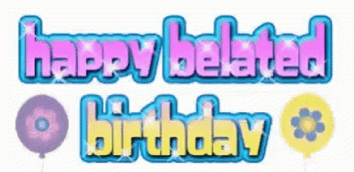 Belated Birthday Flower Balloon GIF | GIFDB.com