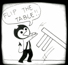 Bendy Ink Machine Cartoon Flip The Table GIF | GIFDB.com