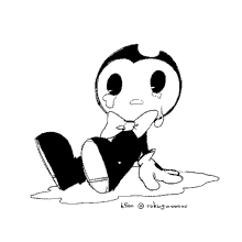 Bendy Ink Machine Cartoon Sad Crying Tears GIF | GIFDB.com