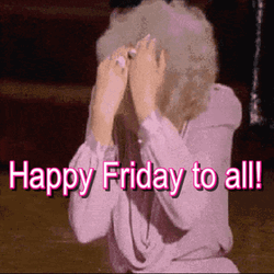 Betty White Hands Up Its Happy Friday Meme GIF | GIFDB.com