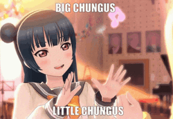 Big Chungus Little Chungus Anime Girls GIF | GIFDB.com