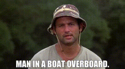 Bill Murray In Caddyshack Man In Boat Overboard GIF | GIFDB.com