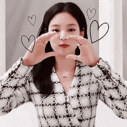 Blackpink Jennie Kim Hand Hearts GIF | GIFDB.com