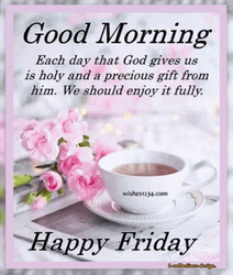 Blessed Friday Tea And Roses GIF | GIFDB.com