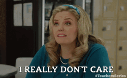 Blonde Girl Don't Care Face GIF | GIFDB.com