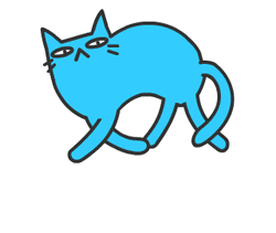 Blue Cat Turn Around GIF | GIFDB.com