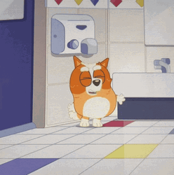 Bluey Under Hand Dryer GIF | GIFDB.com