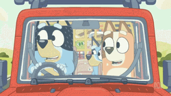 Bluey Animated Series Road Trip GIF | GIFDB.com