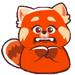 Blushing Red Panda Sticker GIF | GIFDB.com