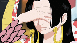 Boa Hancock Cover Eyes Sad Crying GIF | GIFDB.com