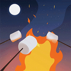 Bonfire S'mores Anyone GIF | GIFDB.com