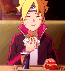 Boruto Happy Eating GIF | GIFDB.com