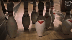 Bowling Pin Strike Up Close GIF | GIFDB.com