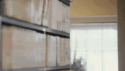 Boy Lurking Behind The Box GIF | GIFDB.com