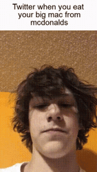 Boy Panicking Twitter When You Eat Your Big Mac From Mcdonalds Meme GIF ...