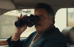 Brad Garret Spying Using Binoculars GIF | GIFDB.com