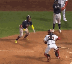 Braves Ronald Acuna Jump Fight GIF | GIFDB.com