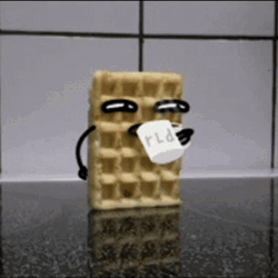 Bread Falling Over Cartoon Face GIF | GIFDB.com