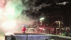 Break Dancer Perform With Firecracker GIF | GIFDB.com