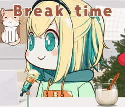 Break Time Cute Pikamee GIF | GIFDB.com