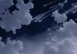 Breath Taking Sight Meteor Shower Above Clouds GIF | GIFDB.com
