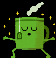 Breathe Meditating Tea Cup Sparkling GIF | GIFDB.com