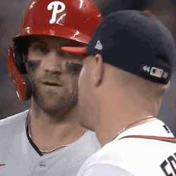 Bryce Harper Freddie Freeman Talk GIF | GIFDB.com