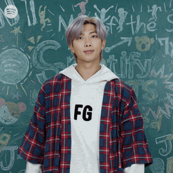 Bts Rm 7 Hand Sign Spotify GIF | GIFDB.com