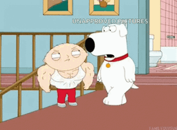 Buff Stewie Griffin On Steroids Family Guy GIF | GIFDB.com