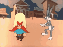 Bugs Bunny Cheering Dancing Yosemite Sam GIF | GIFDB.com