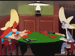 Bugs Bunny Playing Poker Game GIF | GIFDB.com