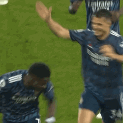 Bukayo Saka Run Away And Slide GIF | GIFDB.com