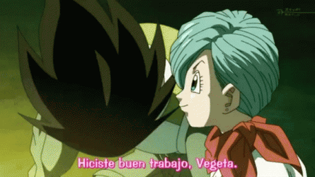 Bulma Kissing Vegeta Cheeks GIF | GIFDB.com