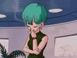 Bulma Smoking Cigarette GIF | GIFDB.com