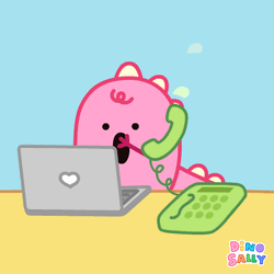 Busy Monday Dino Sally Frantic Laptop Typing GIF | GIFDB.com