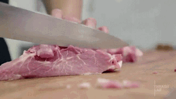 Butcher Slicing Meat GIF | GIFDB.com