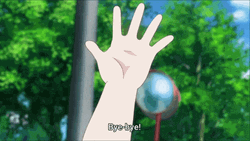 Little Anime Girl Saying Bye Bye Bye GIF | GIFDB.com