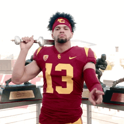 Caleb Williams Gives Peace GIF | GIFDB.com