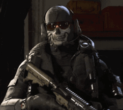 Call Of Duty Ghost Nodding With Gun In Hand GIF | GIFDB.com