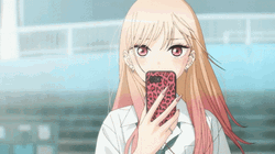 Calling Anime Girl Marin Kitagawa GIF | GIFDB.com