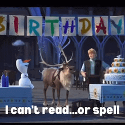 Cant Read Or Spell Frozen Olaf GIF | GIFDB.com
