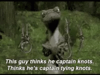 Captain Lizard Captain Tying Knots Noose GIF | GIFDB.com
