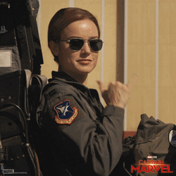 Captain Marvel Brie Larson Pilot GIF | GIFDB.com