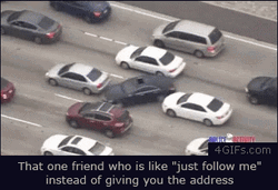 Car Squeezing Through Traffic GIF | GIFDB.com