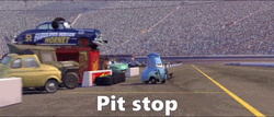 Cars Guido Pit Stop Race GIF | GIFDB.com