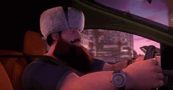 Cartoon Arabic Man Skillful Parallel Parking GIF | GIFDB.com