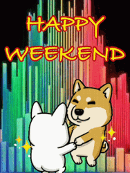 Cartoon Dogs Jumping Weekend GIF | GIFDB.com