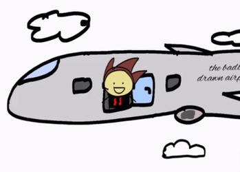 Cartoon Guy Fall Out From Plane GIF | GIFDB.com
