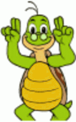 Cartoon Old Turtle Moving Finger GIF | GIFDB.com