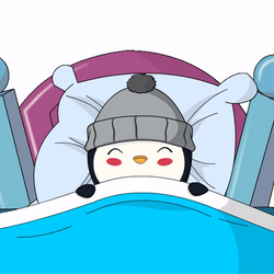 Cartoon Penguin Im Awake GIF | GIFDB.com